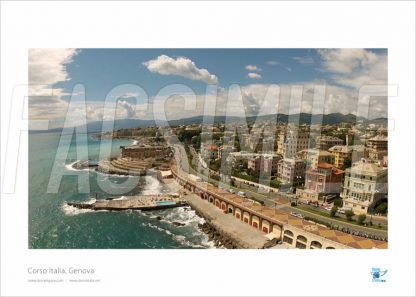 Poster Genova, Corso Italia - Liguria a Volo di Drone